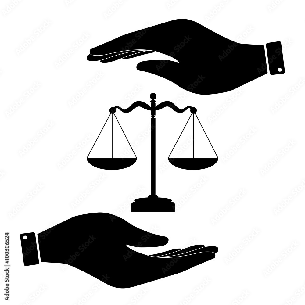 Scale in hand icon Stock Vector | Adobe Stock