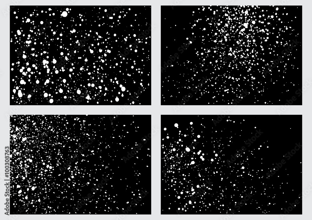 Splatter background. Black calligraphy ink splats. Spray paint drops ...