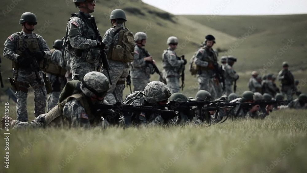 Firing line shooting from prone position Stock ビデオ | Adobe Stock