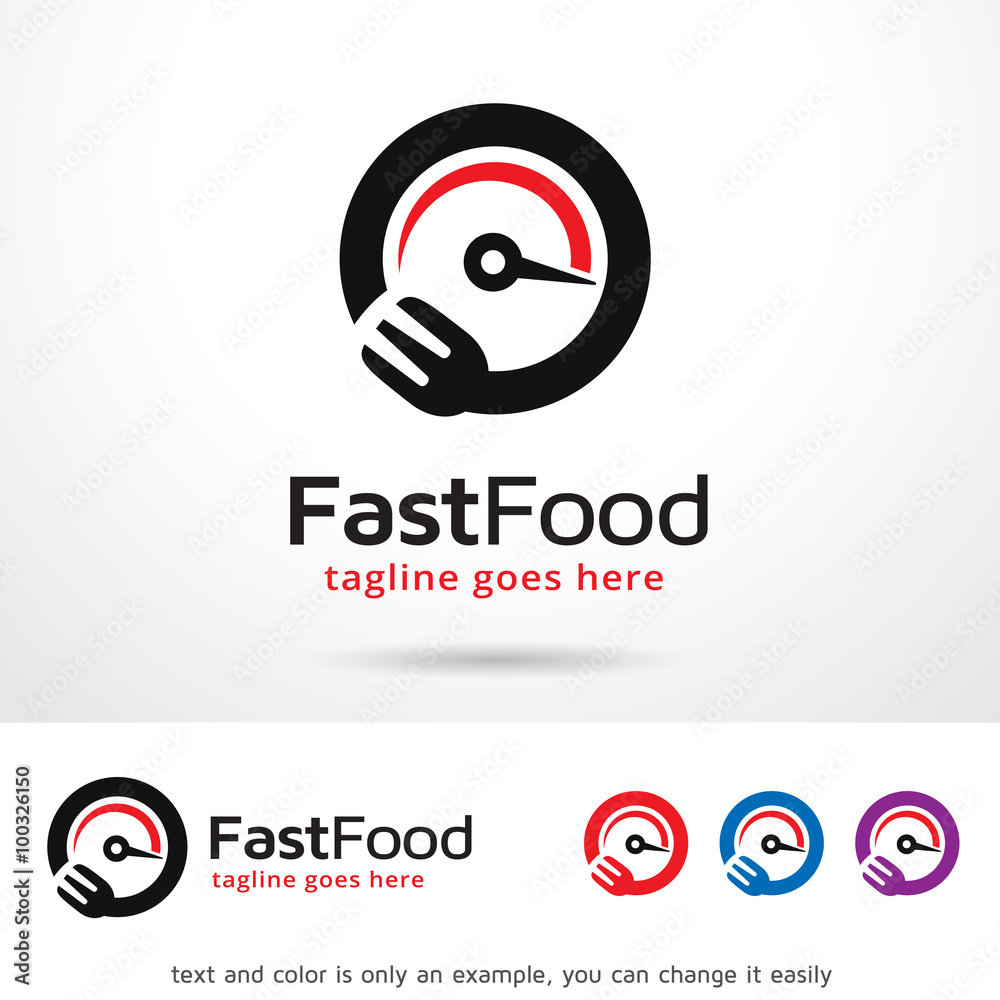 Fast Food Logo Template Design Vector Stock Vector | Adobe Stock