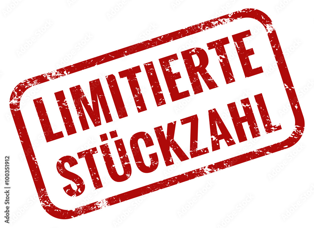 Limitierte Stückzahl Stempel rot grunge Stock-Vektorgrafik | Adobe Stock