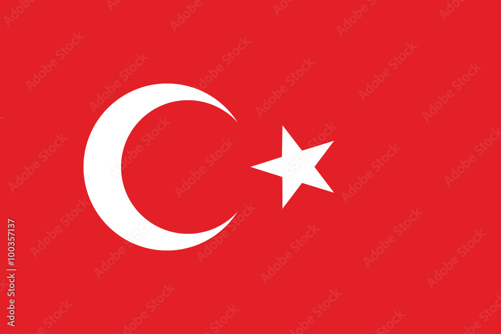 Real Turkish national flag with correct proportions and color scheme ...