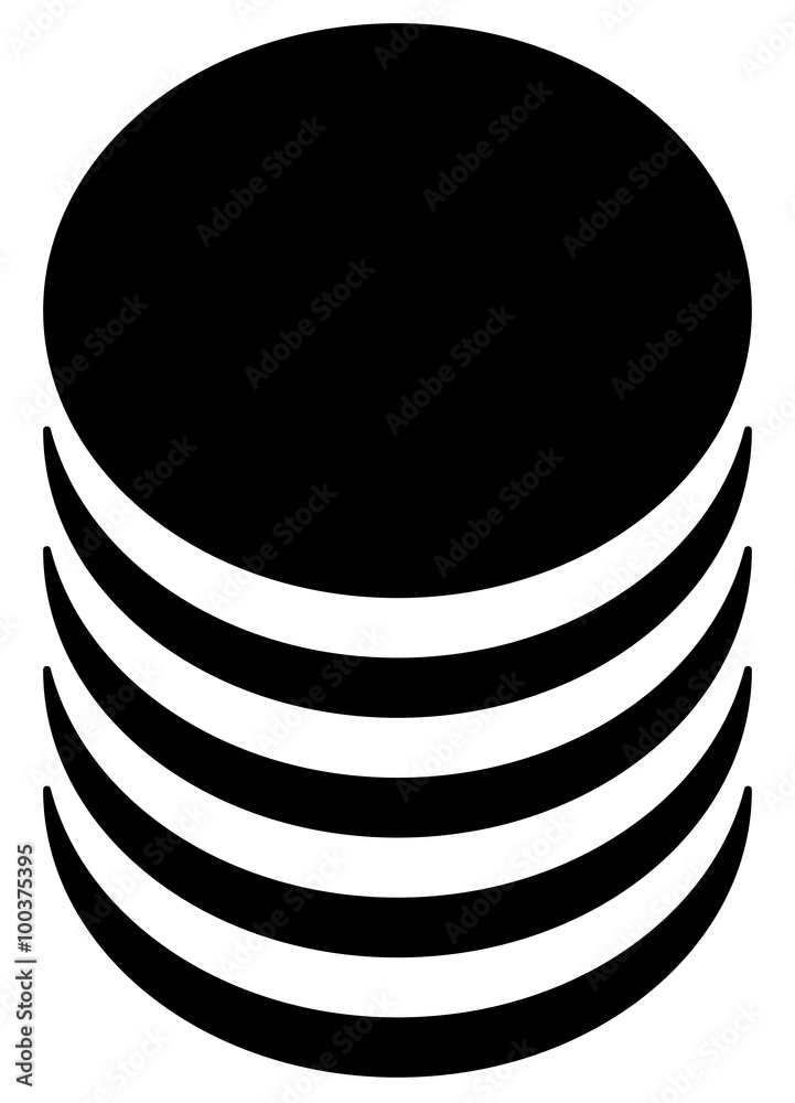 Database, barrel, cylinder shape symbol. Vector illustration. Stock ...