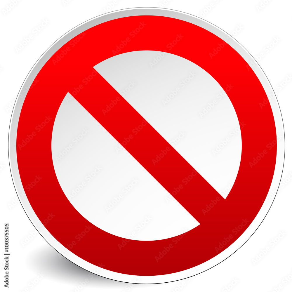 Prohibition, restriction sign vector for limit, stop, disallowed Stock ...