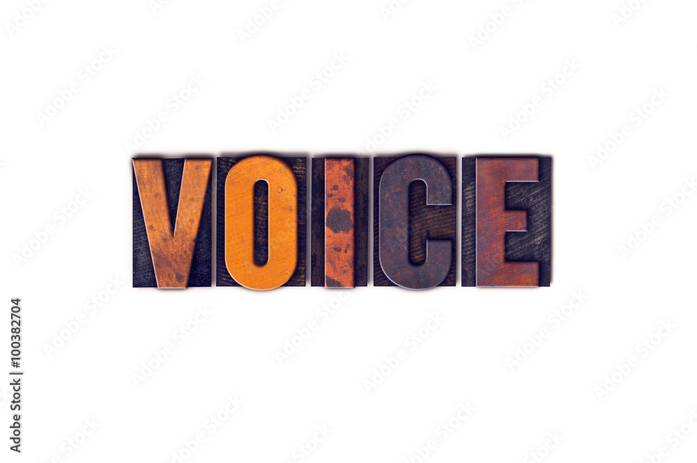 Voice Concept Isolated Letterpress Type Stock-Foto | Adobe Stock