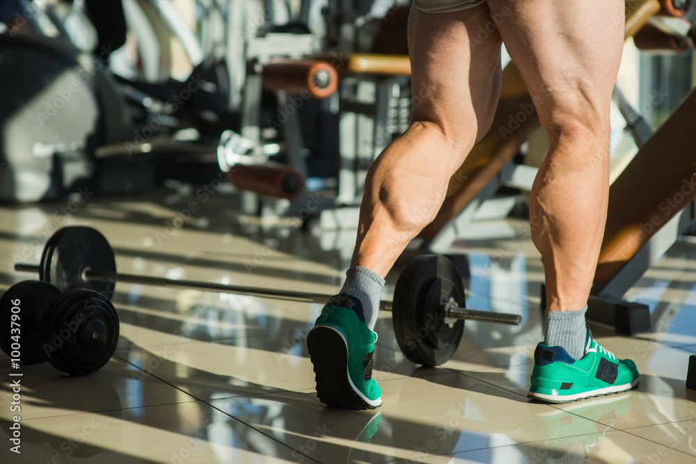Strong man's legs. Stock-Foto | Adobe Stock