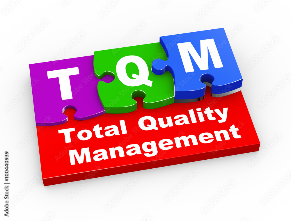 3d tqm puzzle pieces illustration Stock Illustration | Adobe Stock