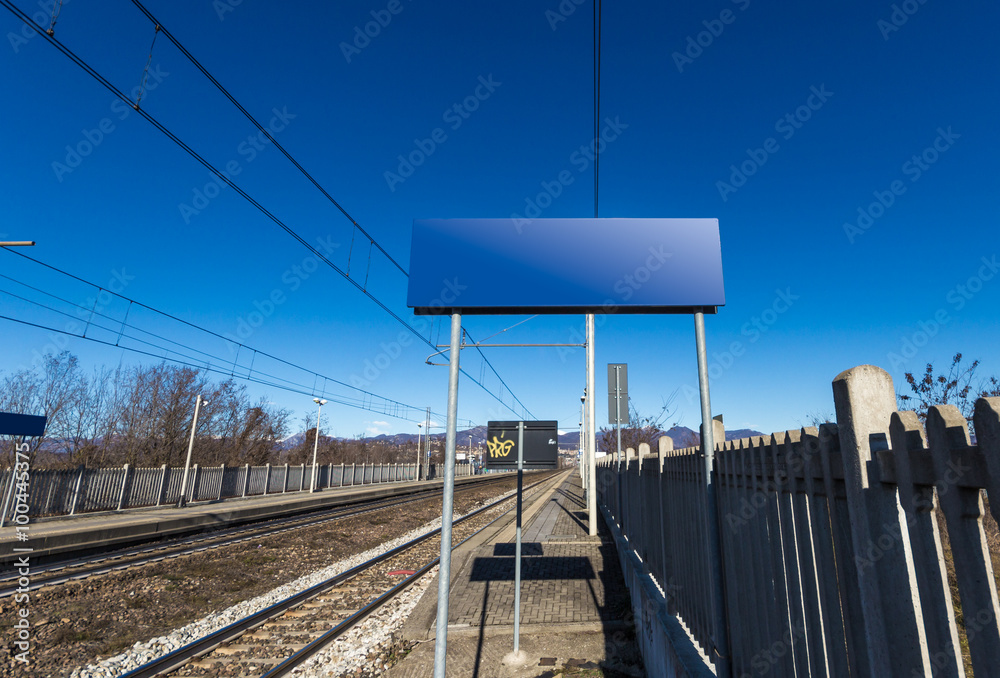 sign with the name of the station fillable Stock Photo | Adobe Stock