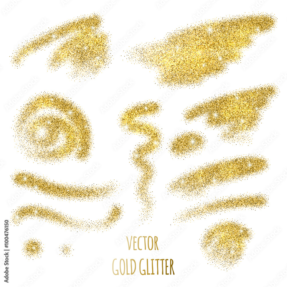Gold glitter background. Stock Vector | Adobe Stock
