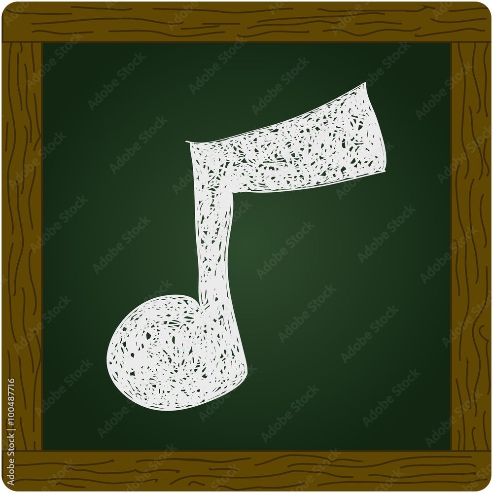 Simple doodle of a music note Stock Vector | Adobe Stock