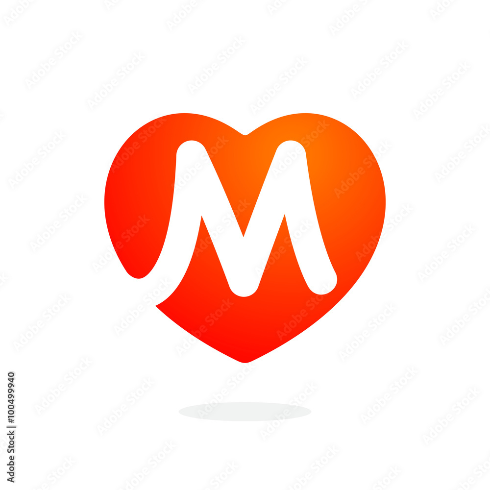 Letter M With Heart
