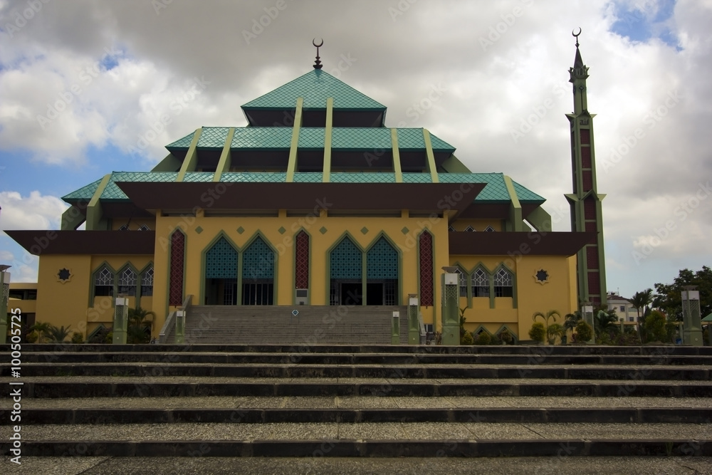 Masjid Raya Batam pyramid mosque Stock Photo | Adobe Stock