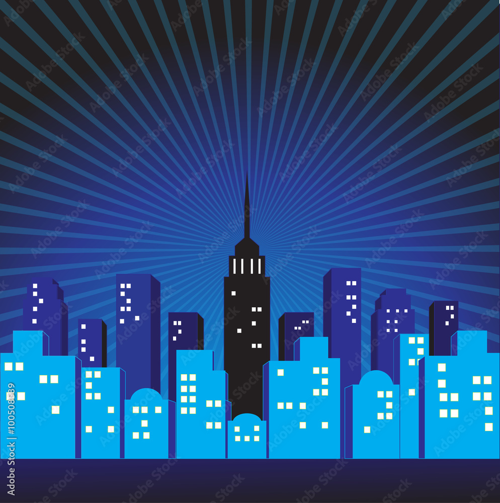 City comic Background Stock Vector | Adobe Stock
