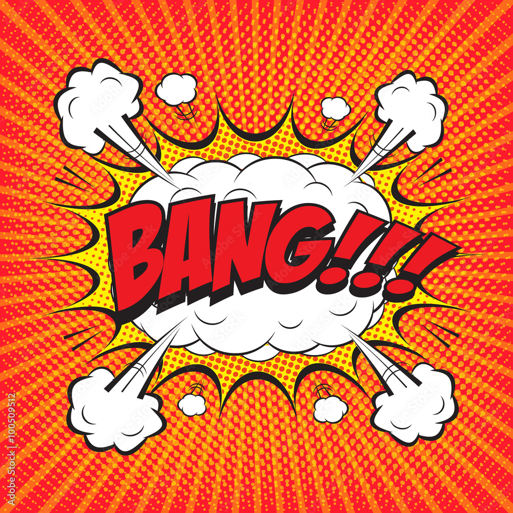 BANG! wording sound effect set design for comic background, comic strip ...