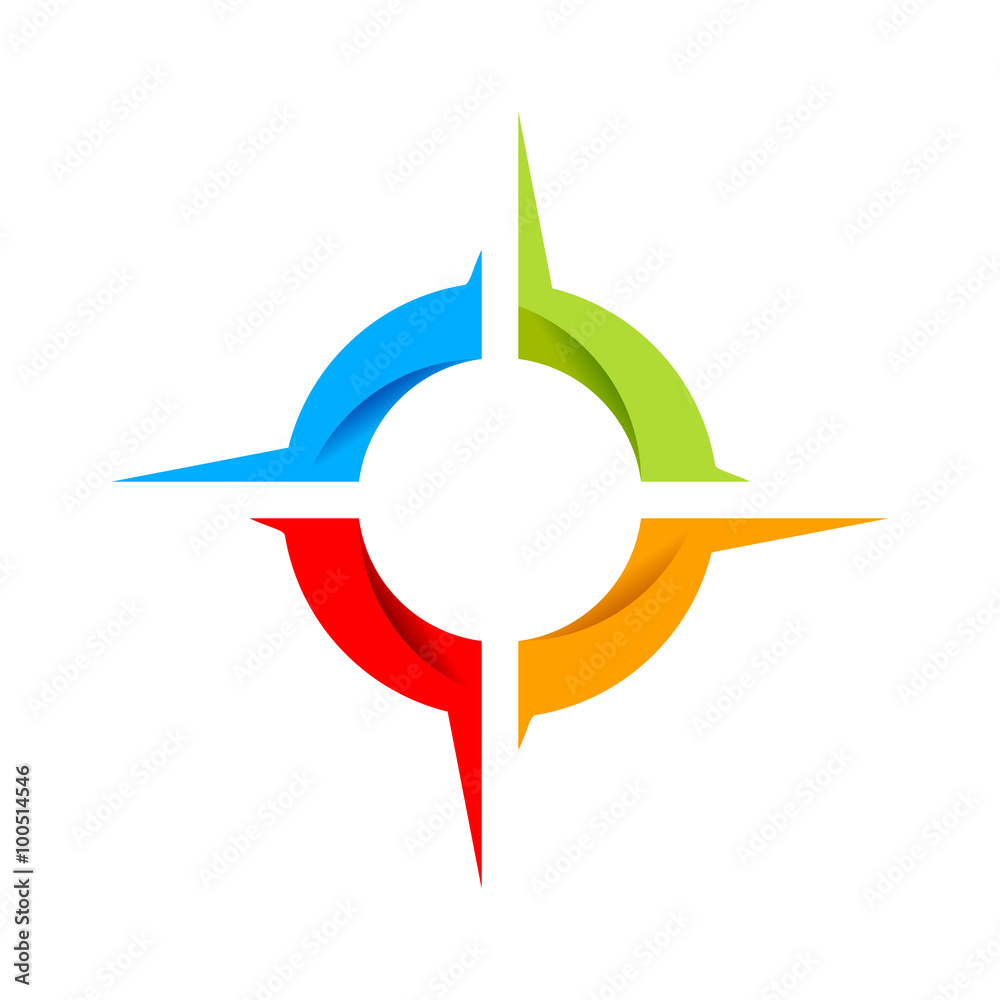 Social Compass Wheel Stock Vector | Adobe Stock