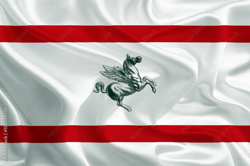 Flags of regions of Italy: Tuscany Stock Illustration | Adobe Stock