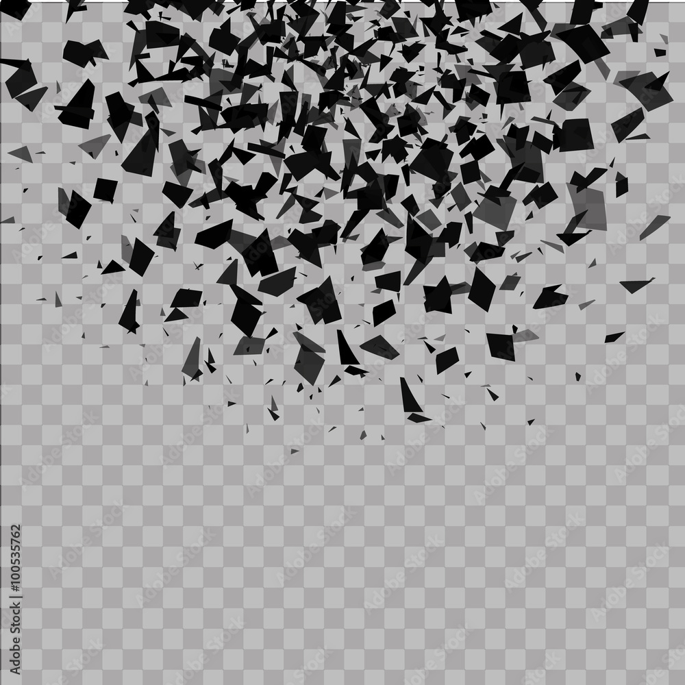 explosion cloud of black pieces. vector illustration Stock Vector ...