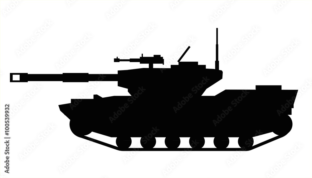Tank silhouette Stock Vector | Adobe Stock