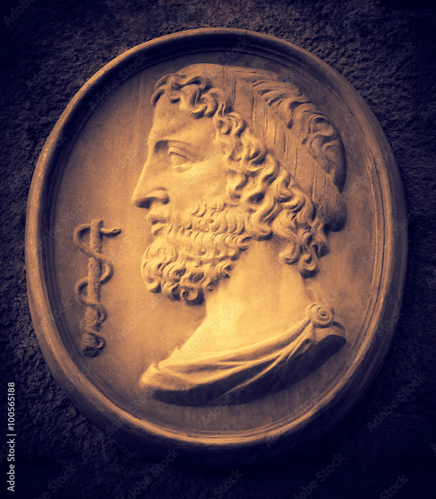 Asclepius - the ancient healer, god of medicine. Stock Photo | Adobe Stock