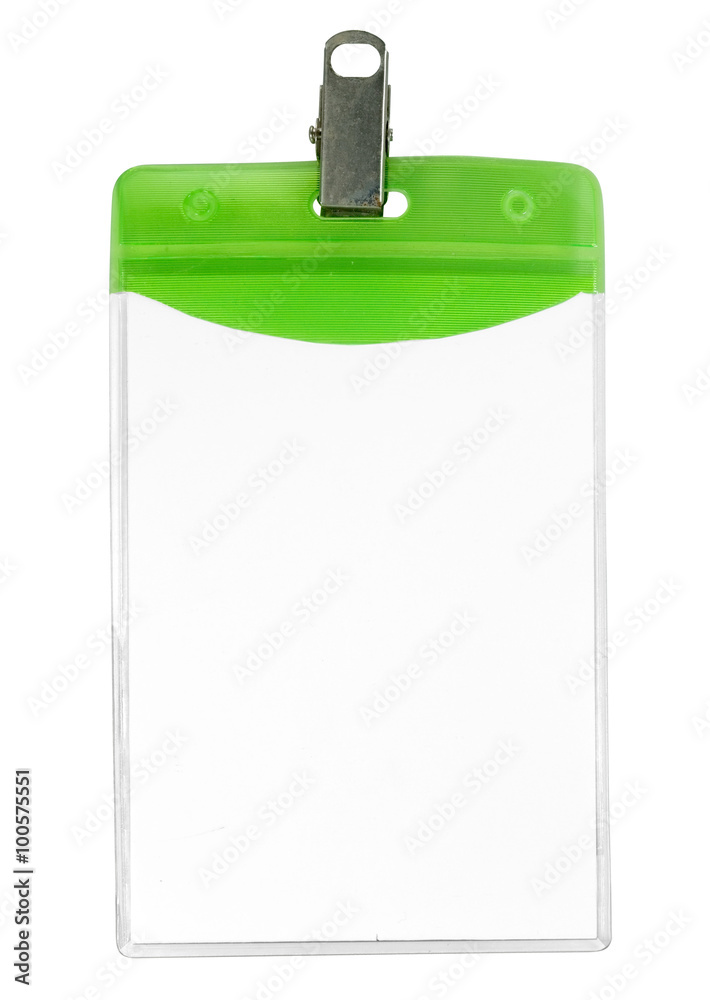 Blank identification card / Blank identification card on white ...