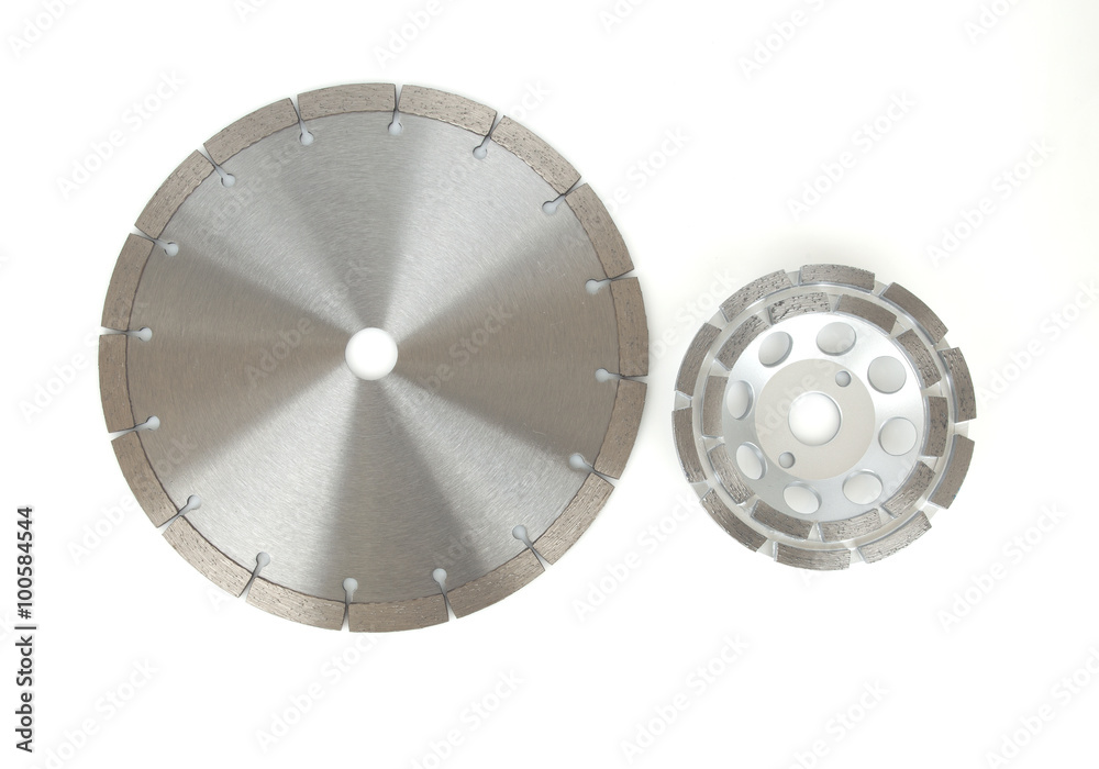 Cutting disk with diamonds - Diamond disc for concrete on the white ...