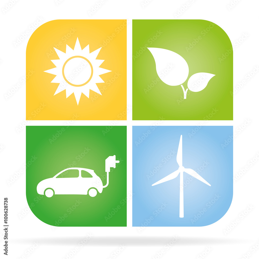 Piktogramm Erneuerbare Energien Stock-Vektorgrafik | Adobe Stock