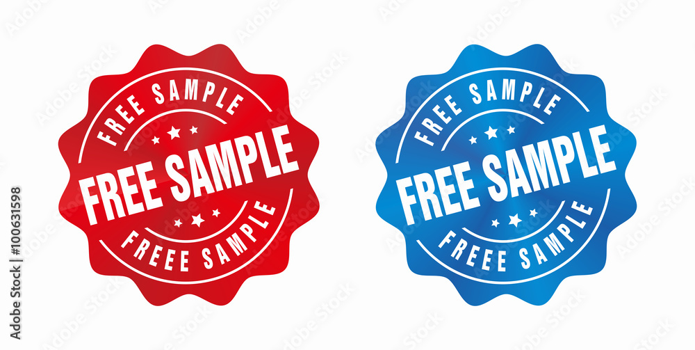 Vector Free Sample Badge Stock Vector | Adobe Stock