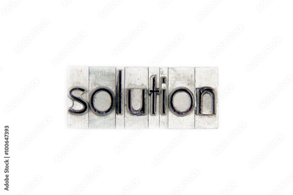 solution / caracteres d'imprimerie en plomb Stock Photo | Adobe Stock