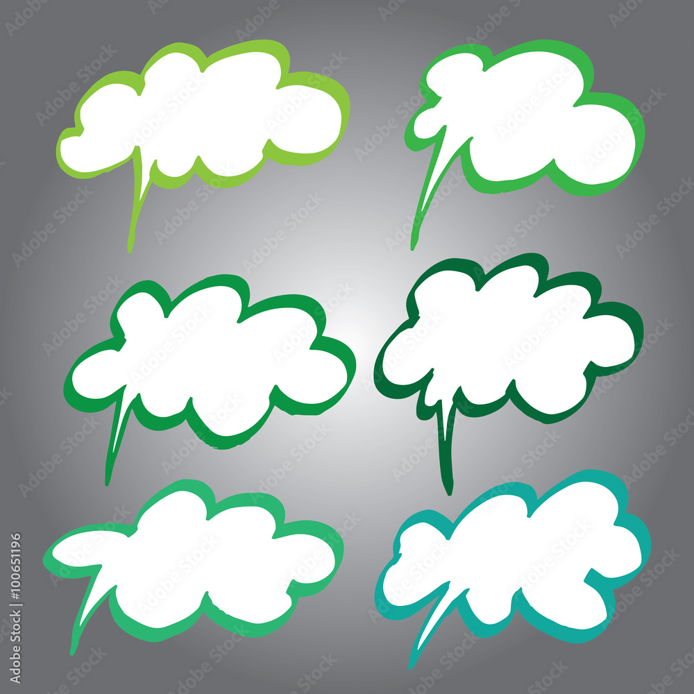 Collection of Comic Style Bubbles in Vector Format. Color can be ...