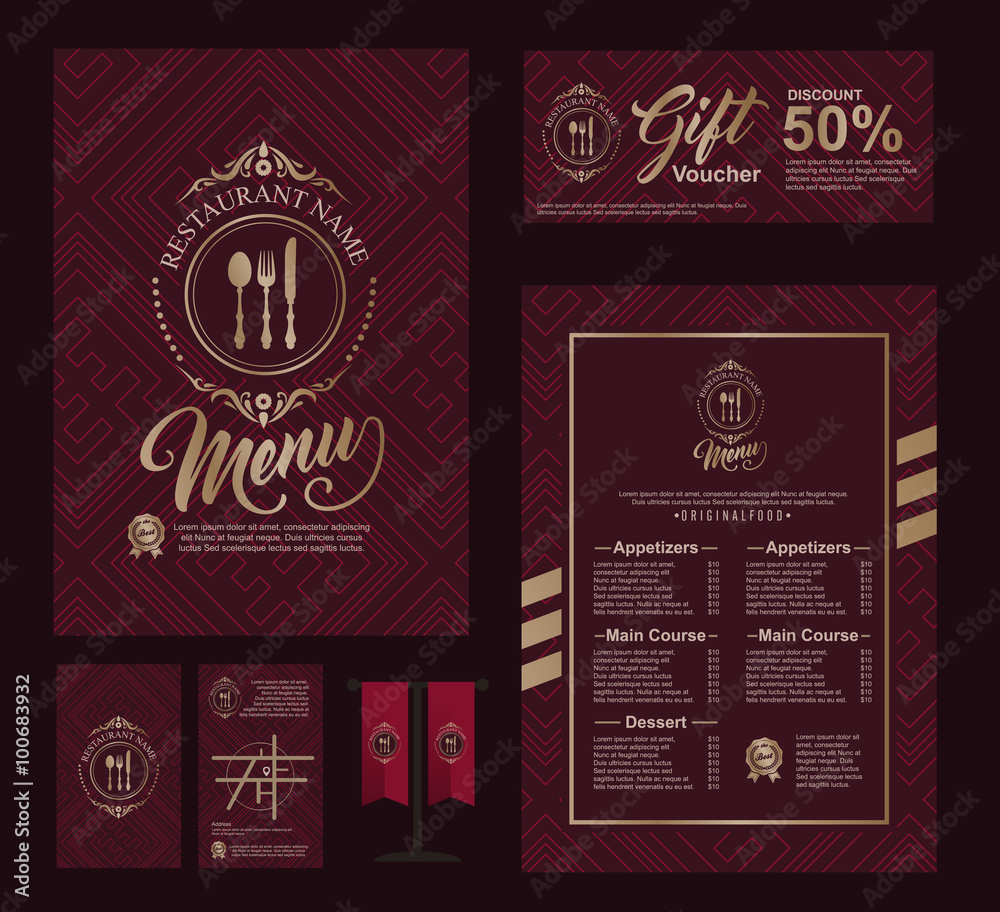 Table Menu Card Template