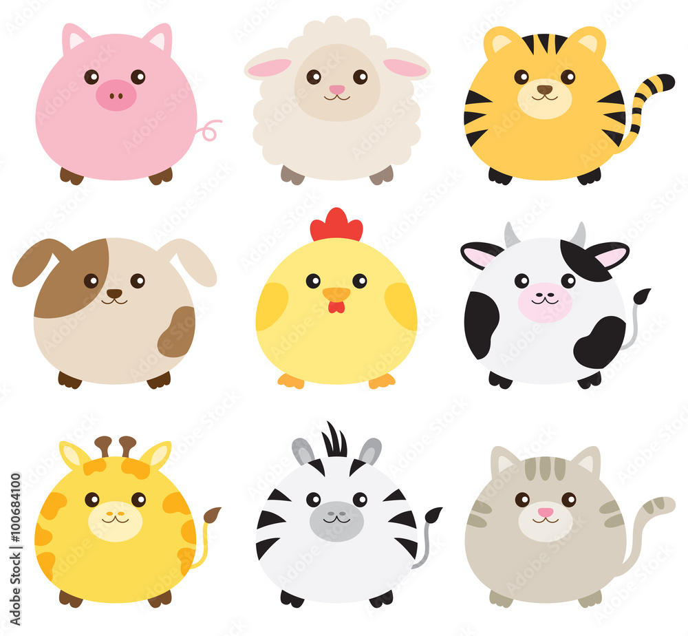 Cute Cartoon Fat Sheep