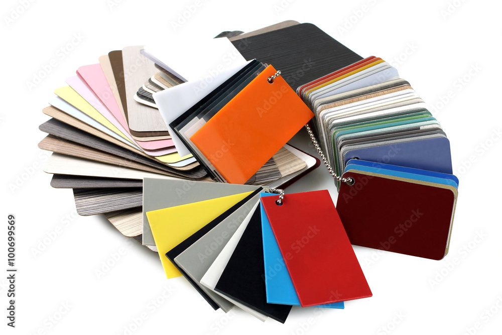 Plastic color Swatch on white background isolated Stock Photo | Adobe Stock