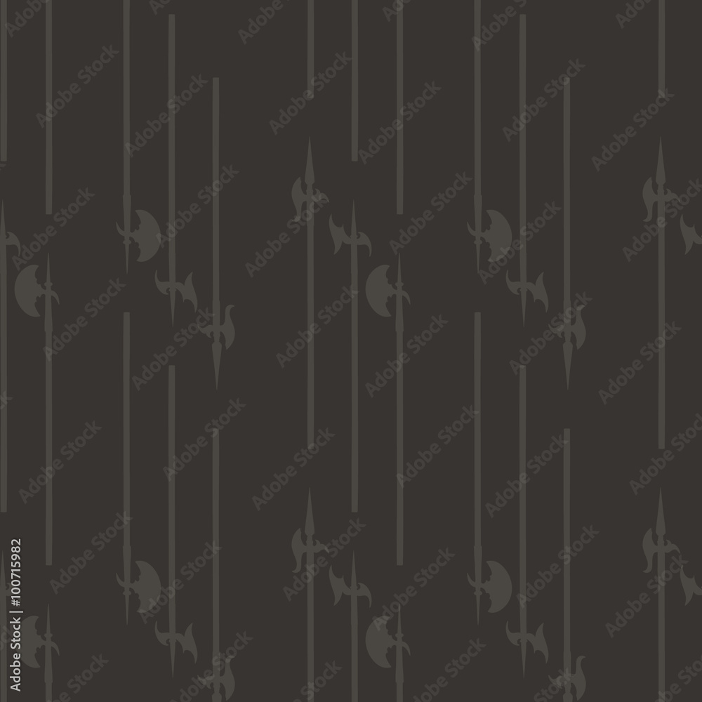 Historical halberd silhouettes pattern. Weapons pattern is perfect for ...