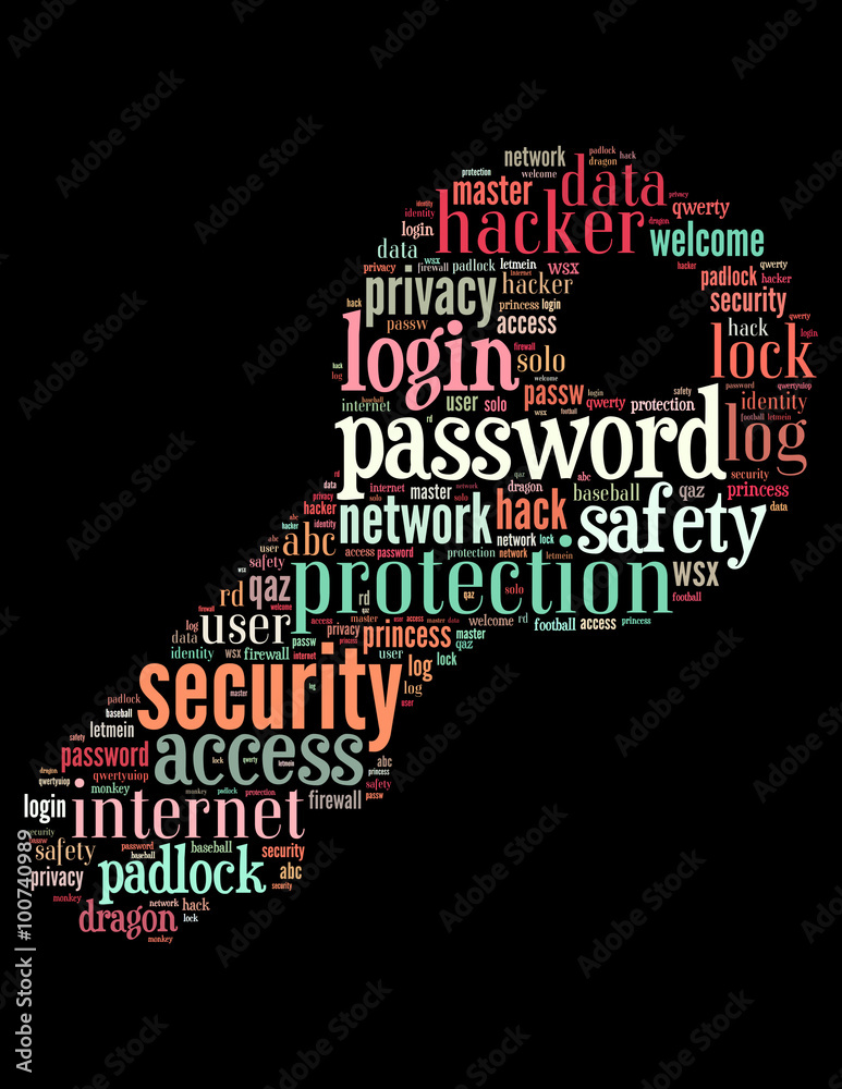 Key password, word cloud concept 3 Stock Illustration | Adobe Stock