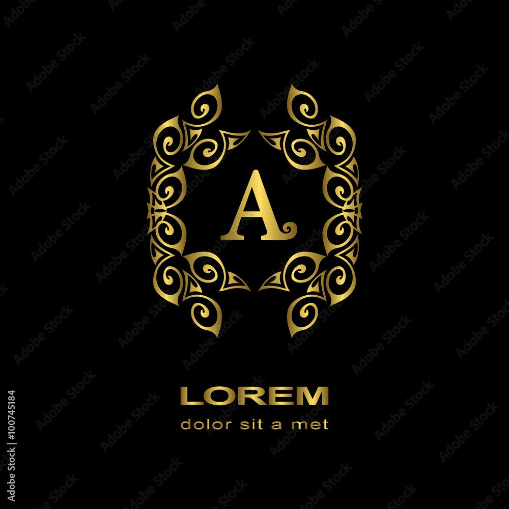 Monogram design elements, graceful template. Calligraphic elegant line ...