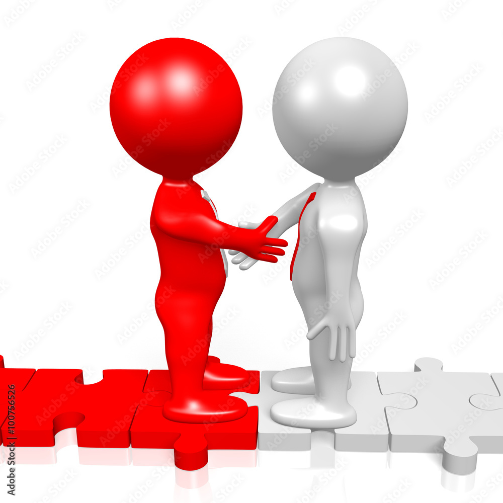 3D handshake concept Stock Illustration | Adobe Stock