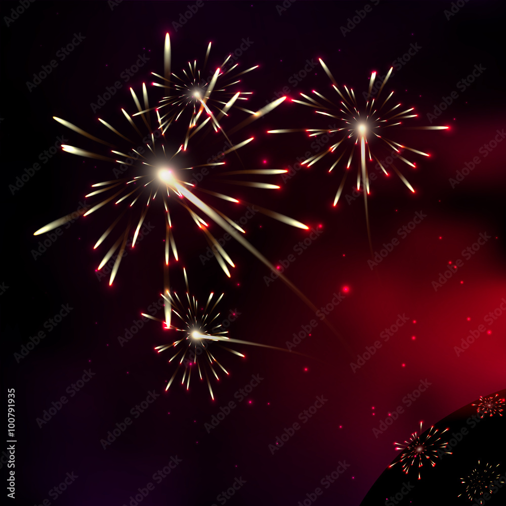 Fireworks. Galaxy. Milky way stars and star-dust in deep space / cosmos ...