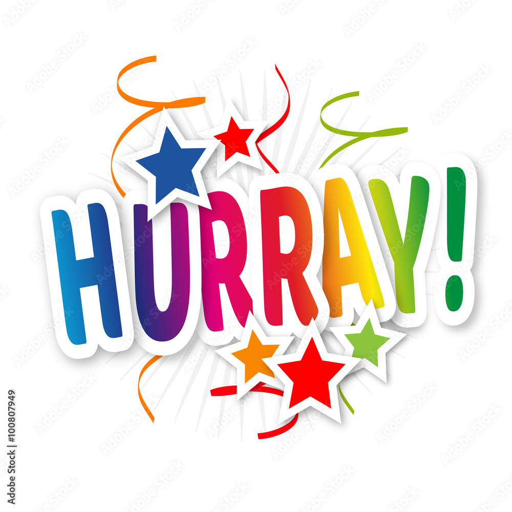 Hurray ! Stock Vector | Adobe Stock