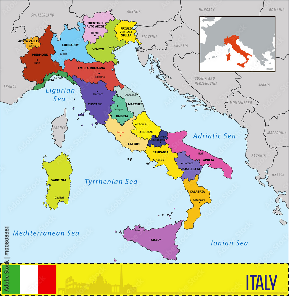 20 Regions Of Italy And Capitals