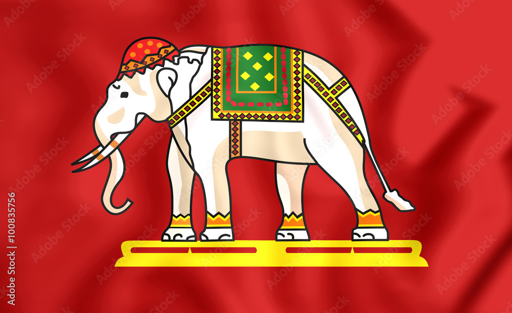 State Flag of Siam (1916) Stock Illustration | Adobe Stock