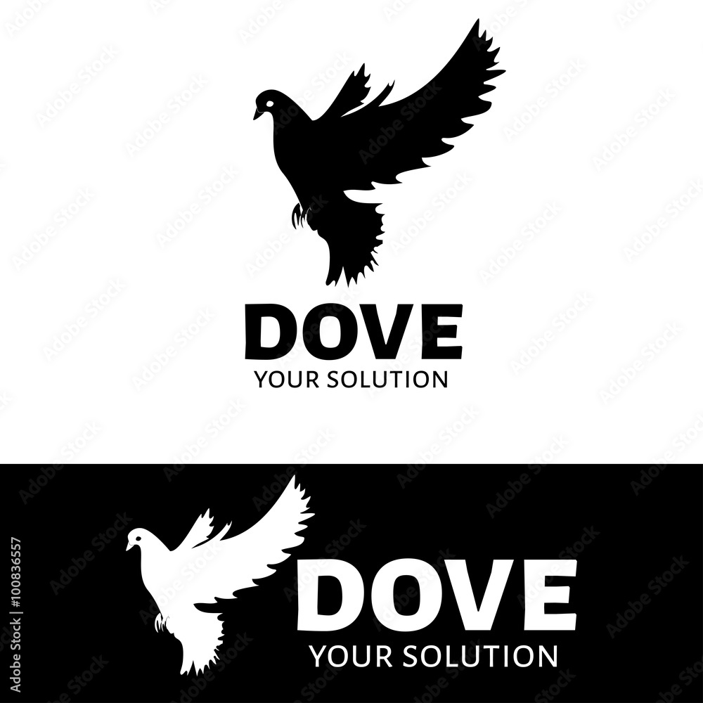 Vector logo dove. Brand logo Stock Vector | Adobe Stock