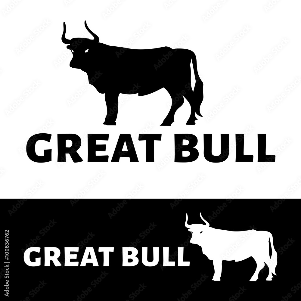 Vector logo of a bull. Brand logo Stock Vector | Adobe Stock