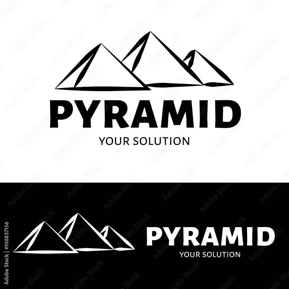 Vector pyramid logo. Brand logo in the shape of pyramids Stock Vector ...