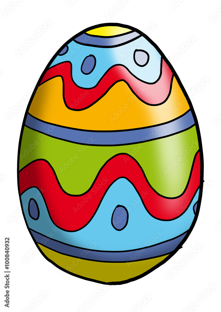 Buntes Osterei Stock-Illustration | Adobe Stock