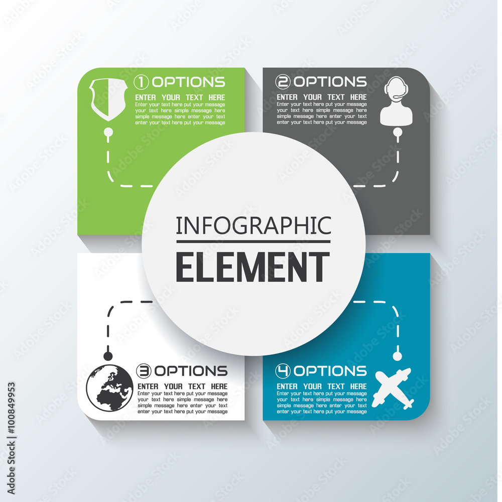 ELEMENT FOR INFOGRAPHIC CHART TEMPLATE GEOMETRIC FIGURE SQUARE AND ...