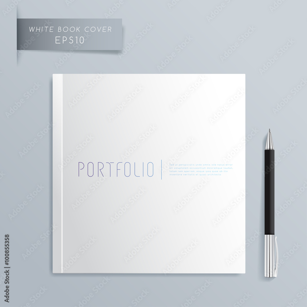 Blank Book Template : vector Illustration Stock Vector | Adobe Stock