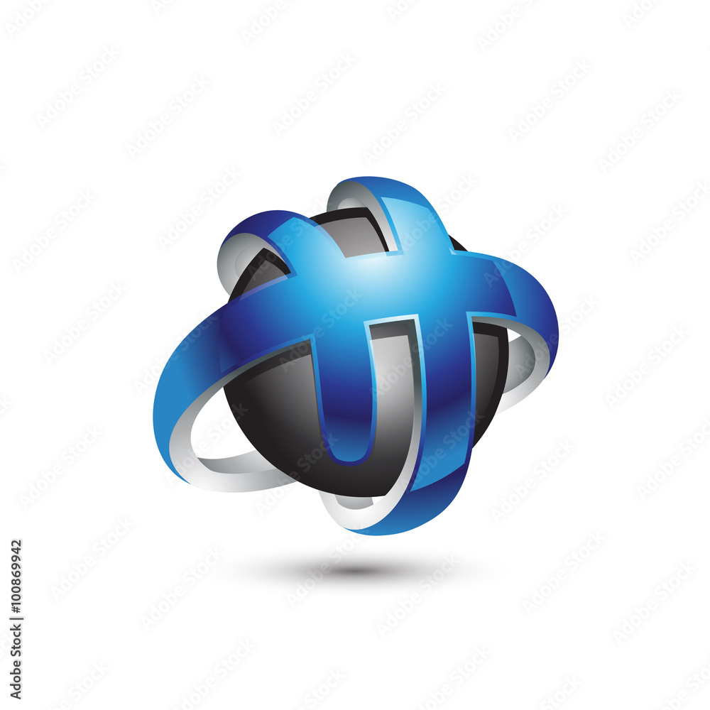 3D Sphere Letter H Logo Stock Vector | Adobe Stock