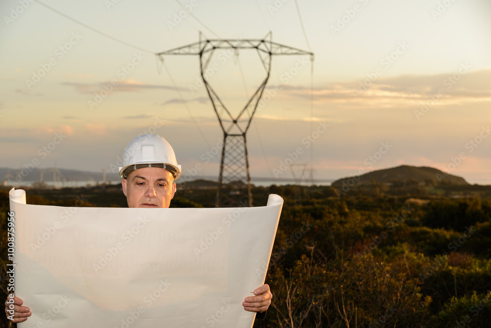 Electrical Engineer Controls the Power Line. / Electrical Engineer ...