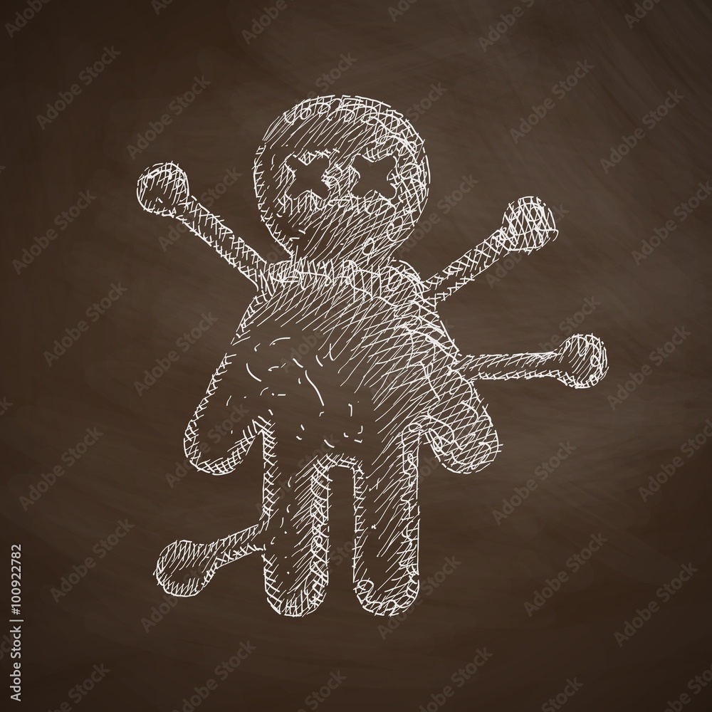 voodoo Doll icon Stock Vector | Adobe Stock