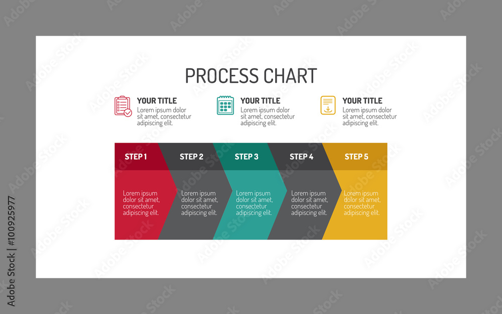 Process chart template 2 Stock Vector | Adobe Stock